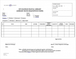 Book Request - SHDL MMU – Siti Hasmah Digital Library : SHDL MMU – Siti ...
